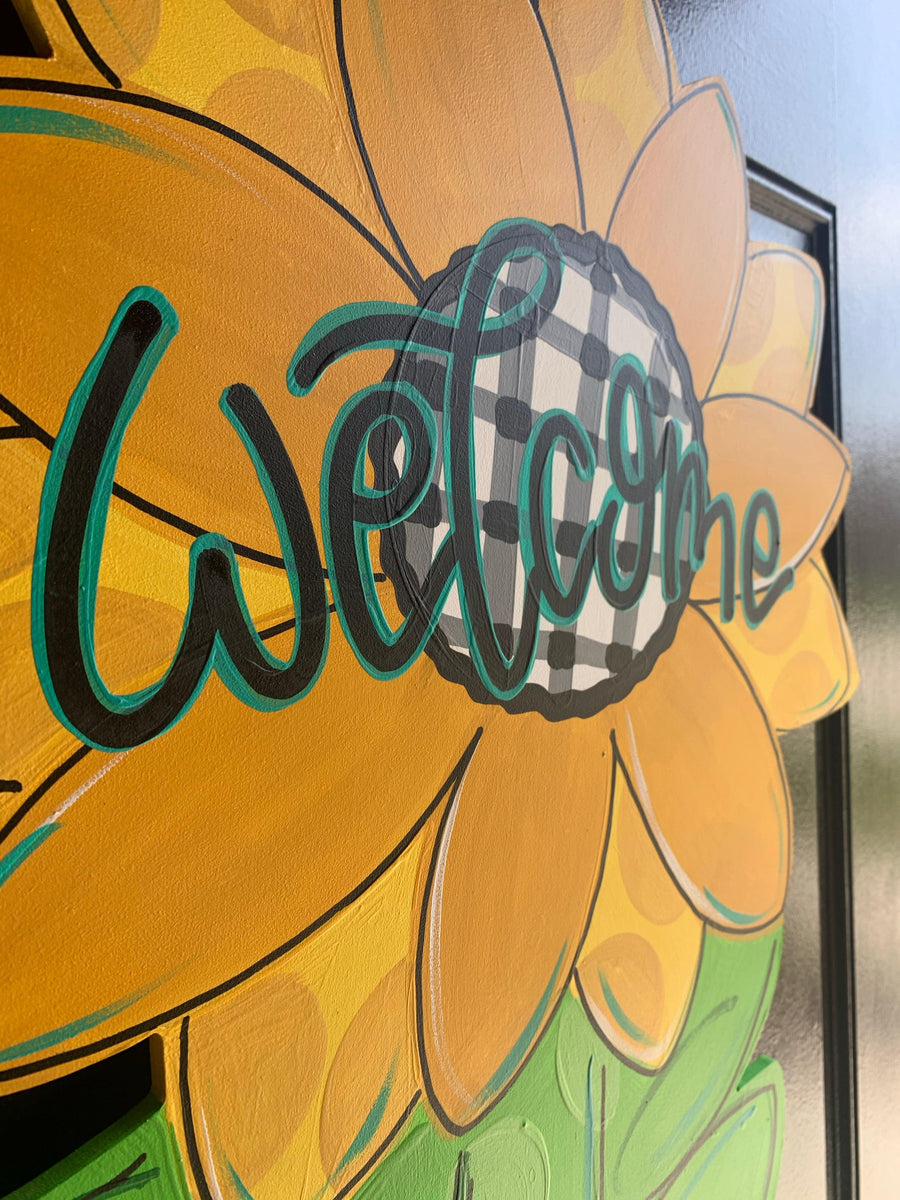 Fall Sunflower Door Hanger - Sunflower Decor - Harvest Door Decor - Fa ...