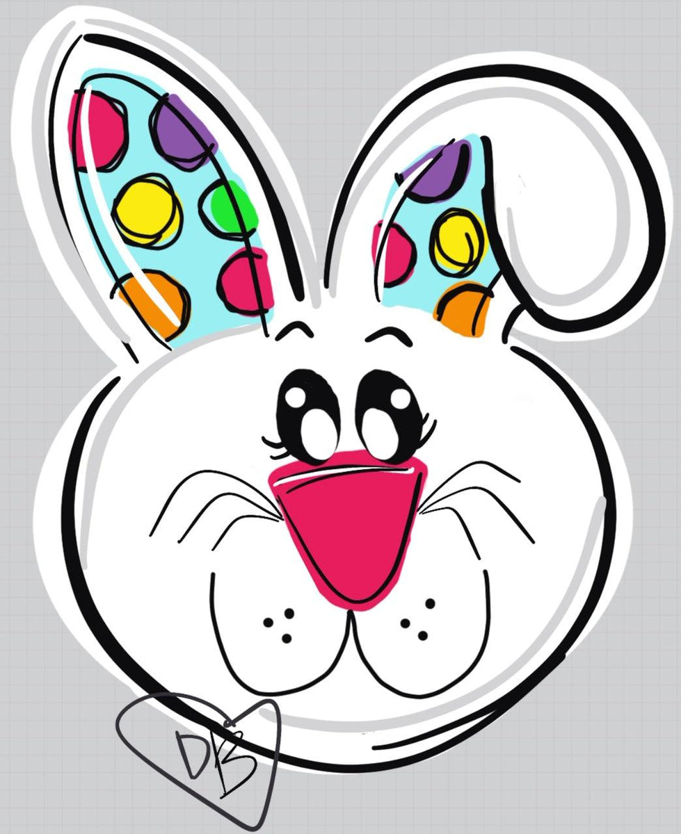 TEMPLATE: Easter Bunny Door Hanger Downloadable Digital Template ...