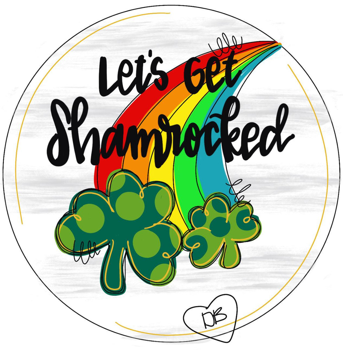 DIGITAL TEMPLATE: Let's Get Shamrocked Door Hanger Download Template ...