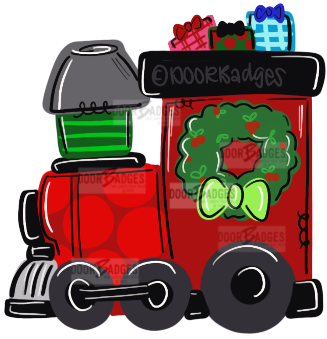 TEMPLATE: Santa Train Door Hanger Download Template - Printable Templa ...